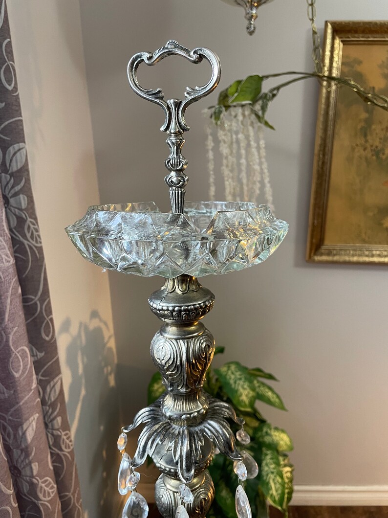 Hollywood Regency 1940's Standing Ashtray Brass Slag - Etsy