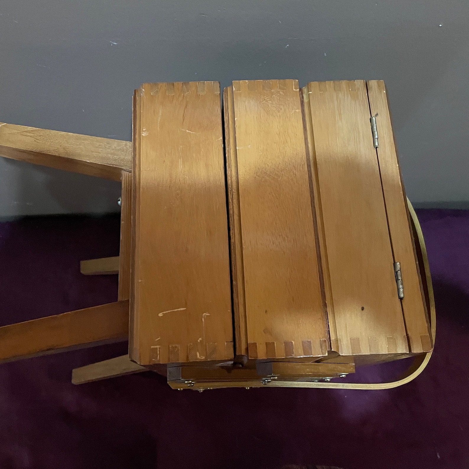 Accordion Sewing Box, Wood Fold-out Box, Cantilever Sewing Box, Sewing ...