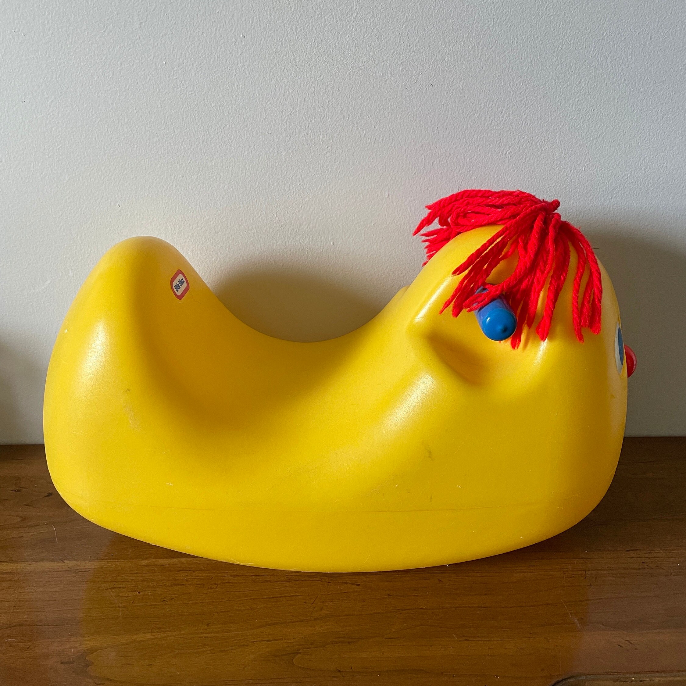 Little Tikes Yellow Ollie Rocker, Blow Mold, Plastic, Pretend Play ...