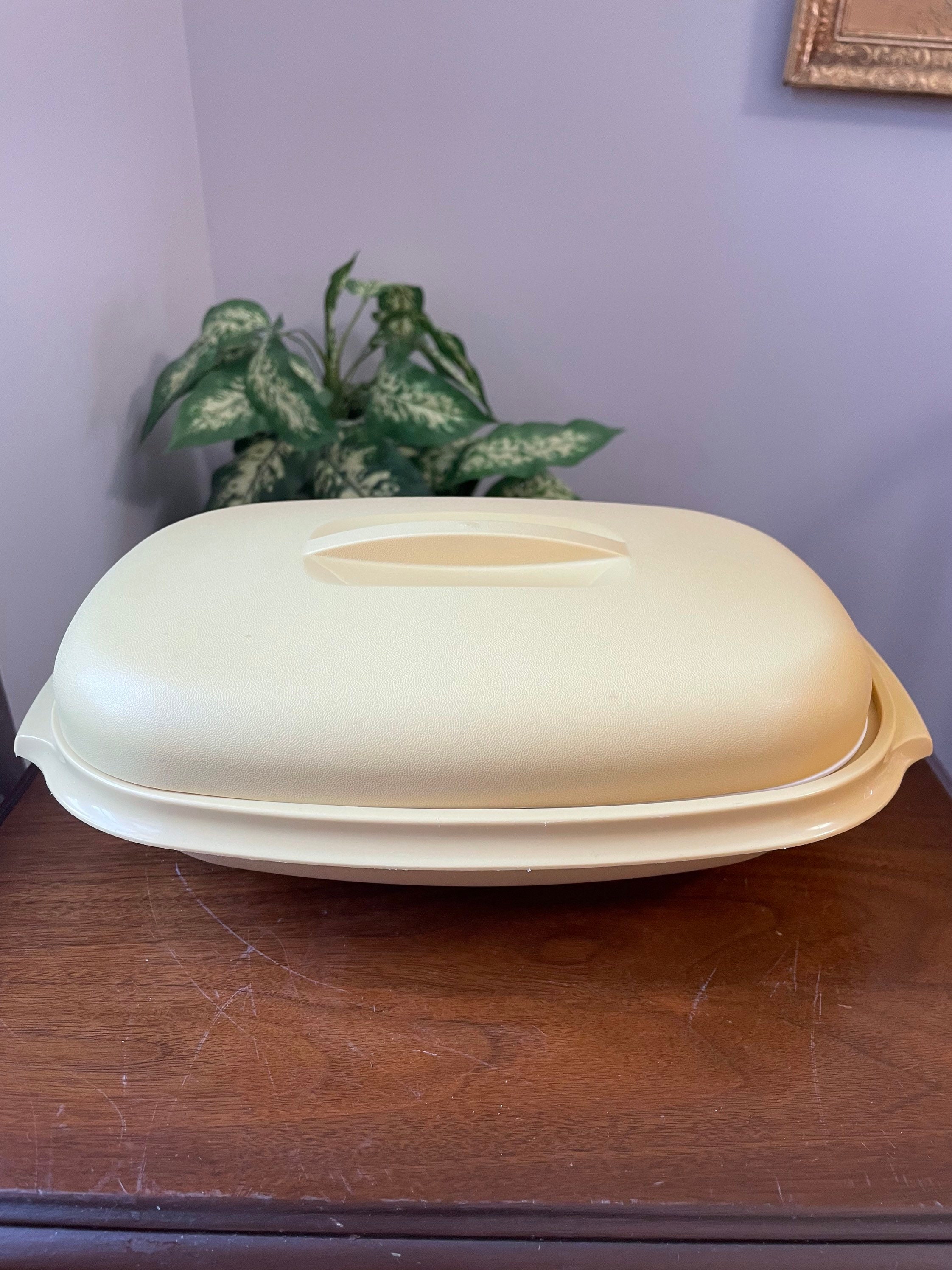 Tupperware Oval Harvest Gold Mustard Yellow Microwave - Etsy