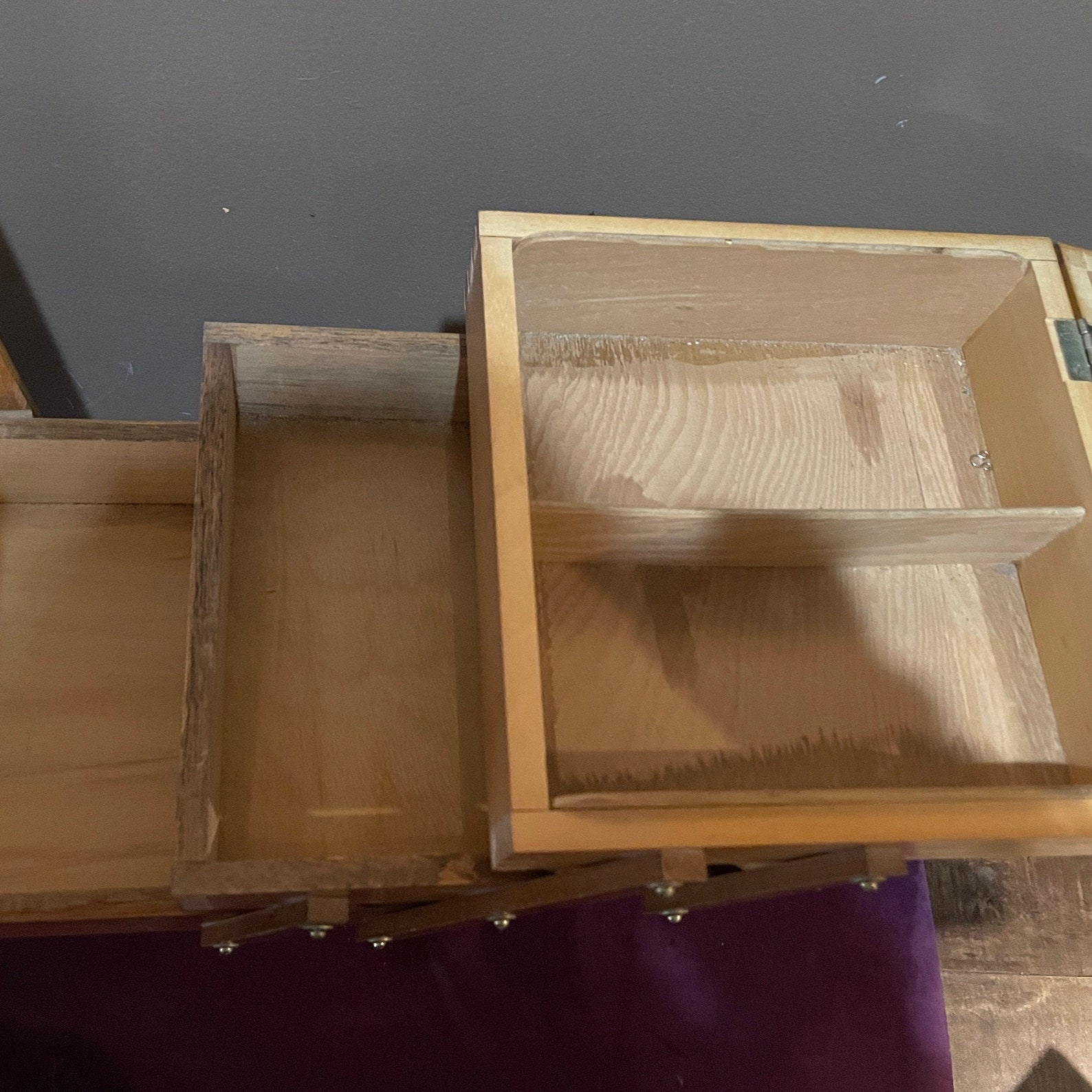 Accordion Sewing Box, Wood Fold-out Box, Cantilever Sewing Box, Sewing ...