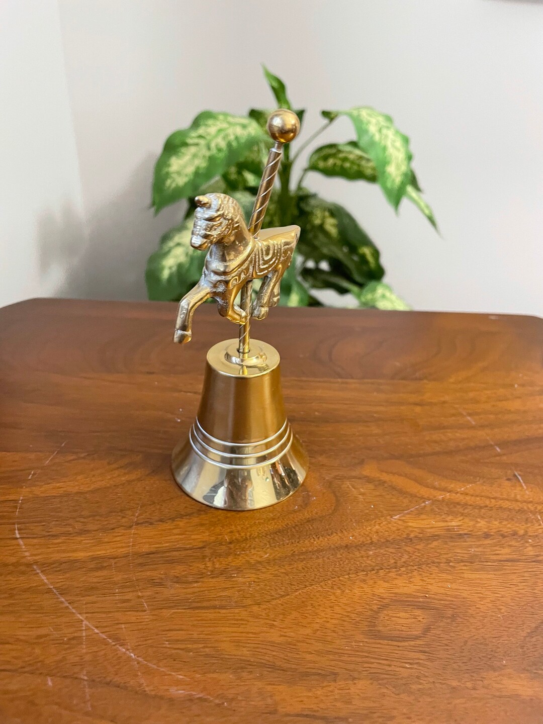 Brass Merry Go Round Horse, Bell, Fair, Carnival, Vintage, Paperweight ...