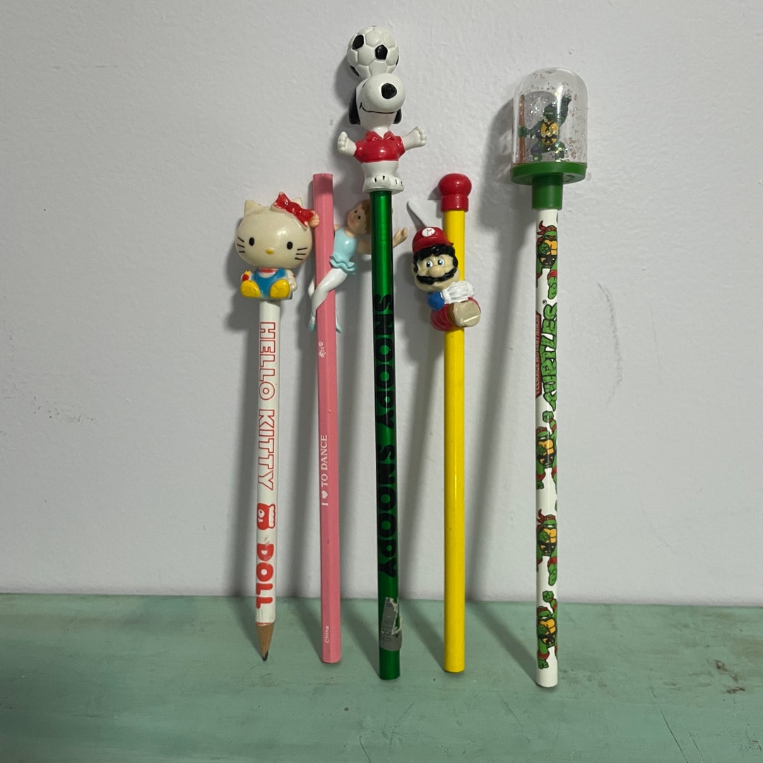 PENCIL TOPPER, Hello Kitty, Ninja Turtle, Ballerina, Snoopy, Mario ...