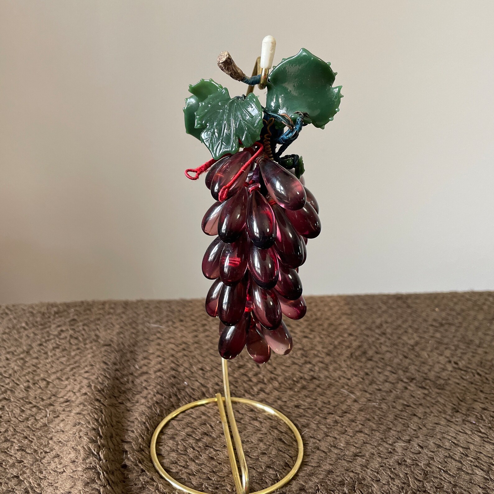 Purple Glass Grapes Grape Cluster Tabletop Decor Wine - Etsy