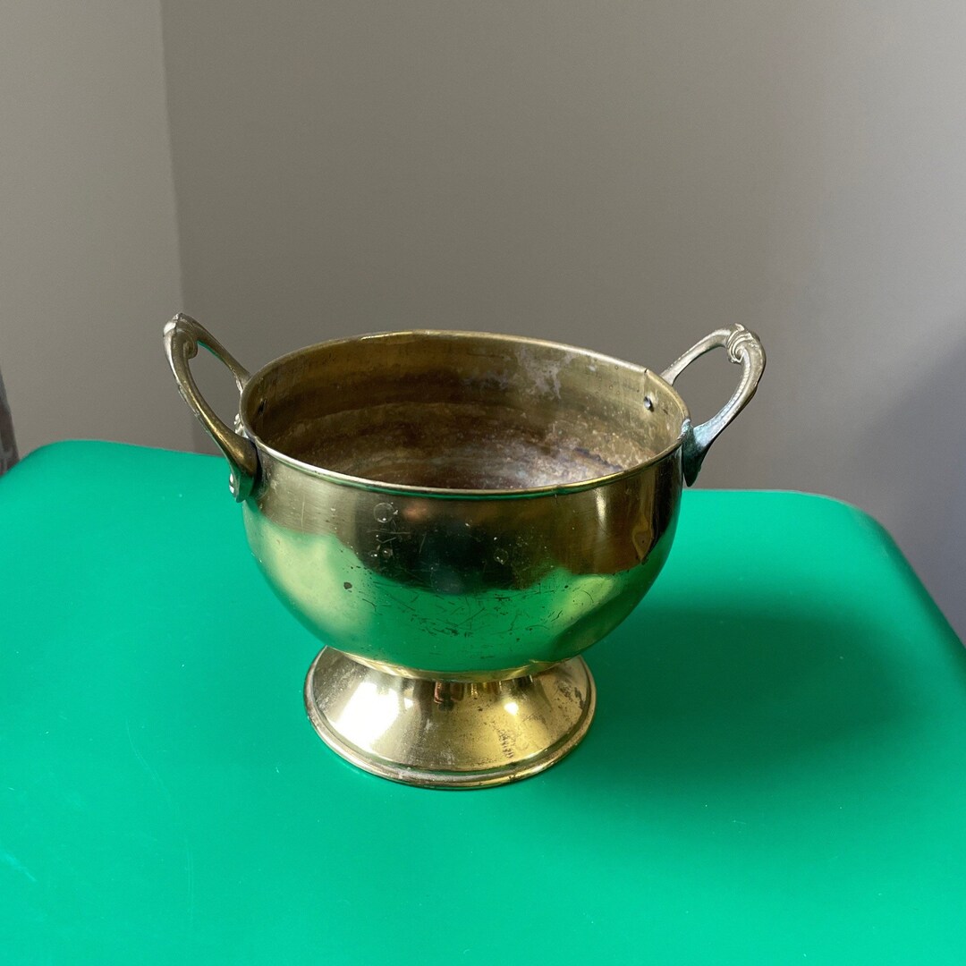 Brass Planter, Handles and Pedestal, Indoor Planter, Outdoor Planter ...