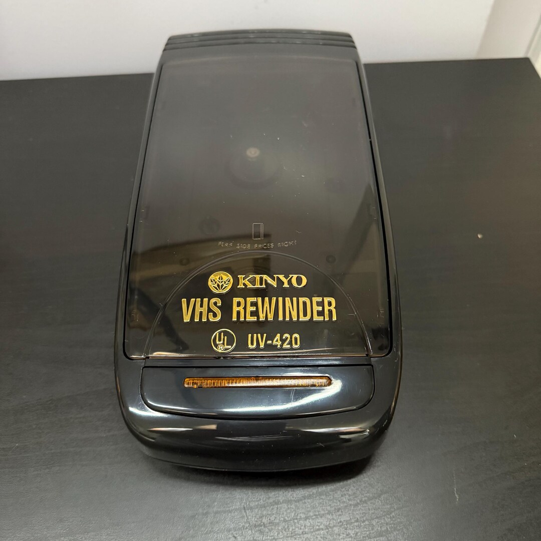 KINYO Black VHS REWINDER, Uv-420, Rewinds Video Cassettes, Electronic ...