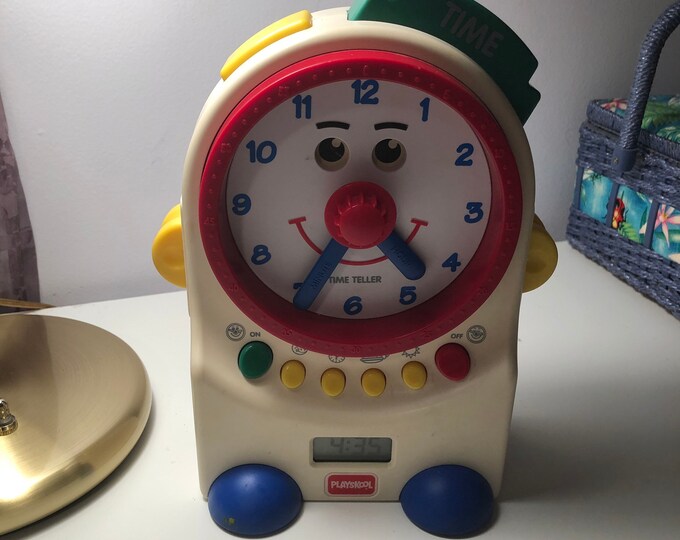 Playskool Time Teller, TEACHIN’ TIME TALKING Clock, Vintage, Retro ...