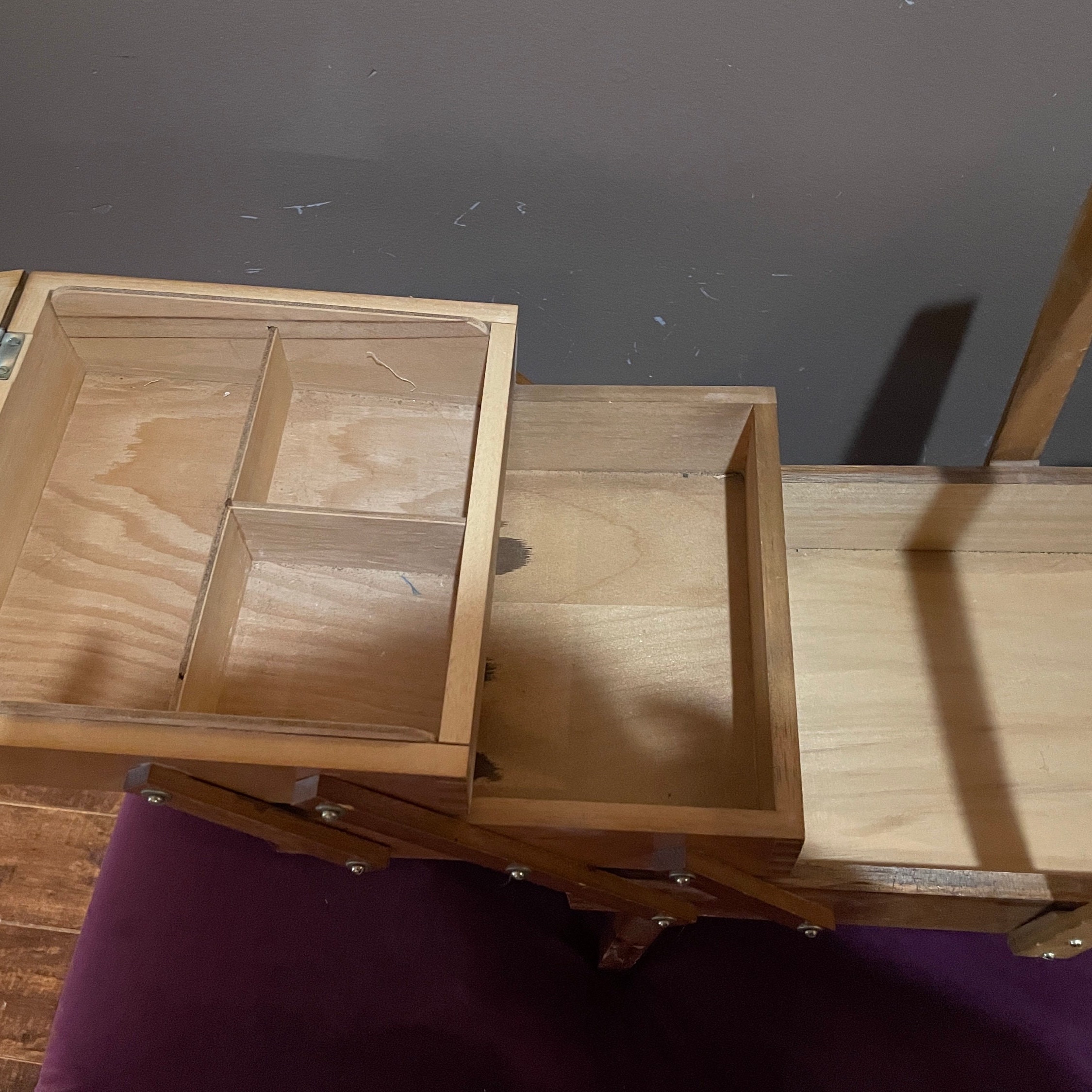 Accordion Sewing Box, Wood Fold-out Box, Cantilever Sewing Box, Sewing ...