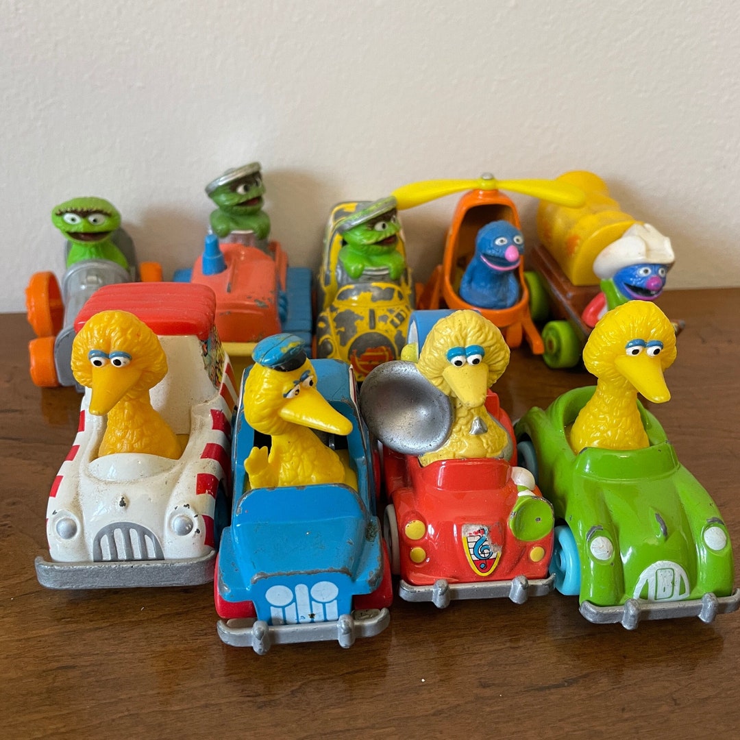 Sesame Street Diecast Car, Vehicle, 1980s, Big Bird, Grover, Oscar the ...