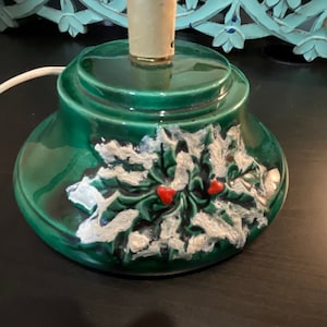 Ceramic Light CHRISTMAS TREE, Snow Covered Branches, Lightbulb Base ...