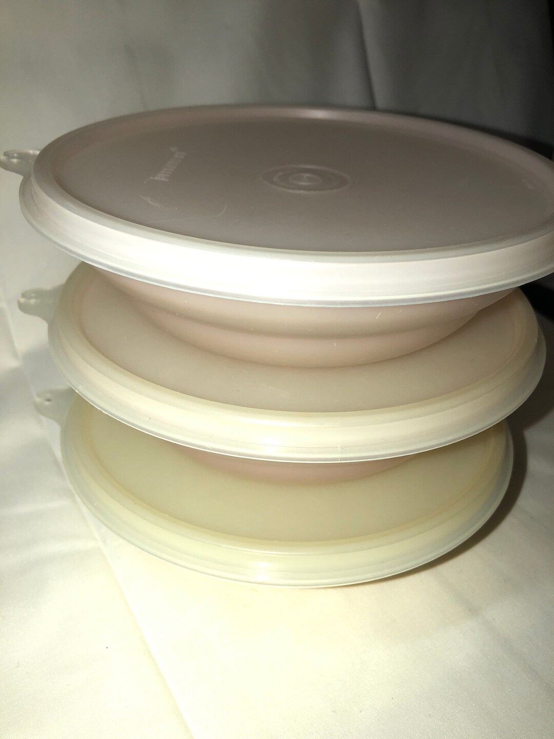 Tupperware Nesting, Cereal Bowl With Snap-lid; Set of 3; Pastel, Retro ...