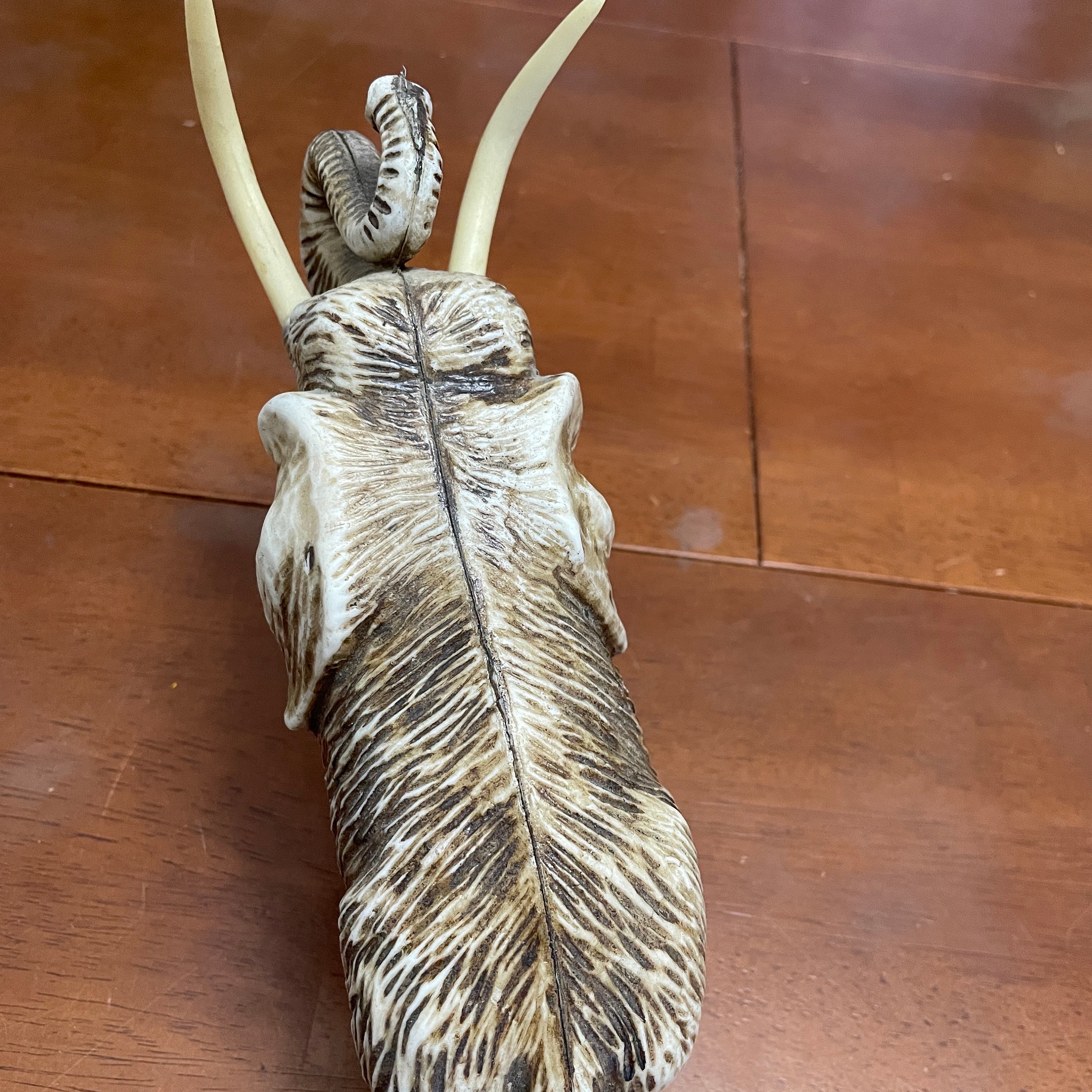 Celluloid Elephant Statue With Tusks, Tabletop Decor, Office ...