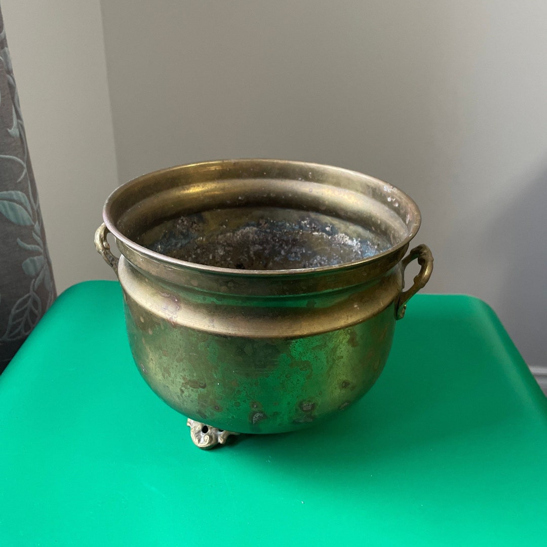 Brass Planter, Handle, Feet, Indoor Plants, Outdoor Plants, Flower Pot ...