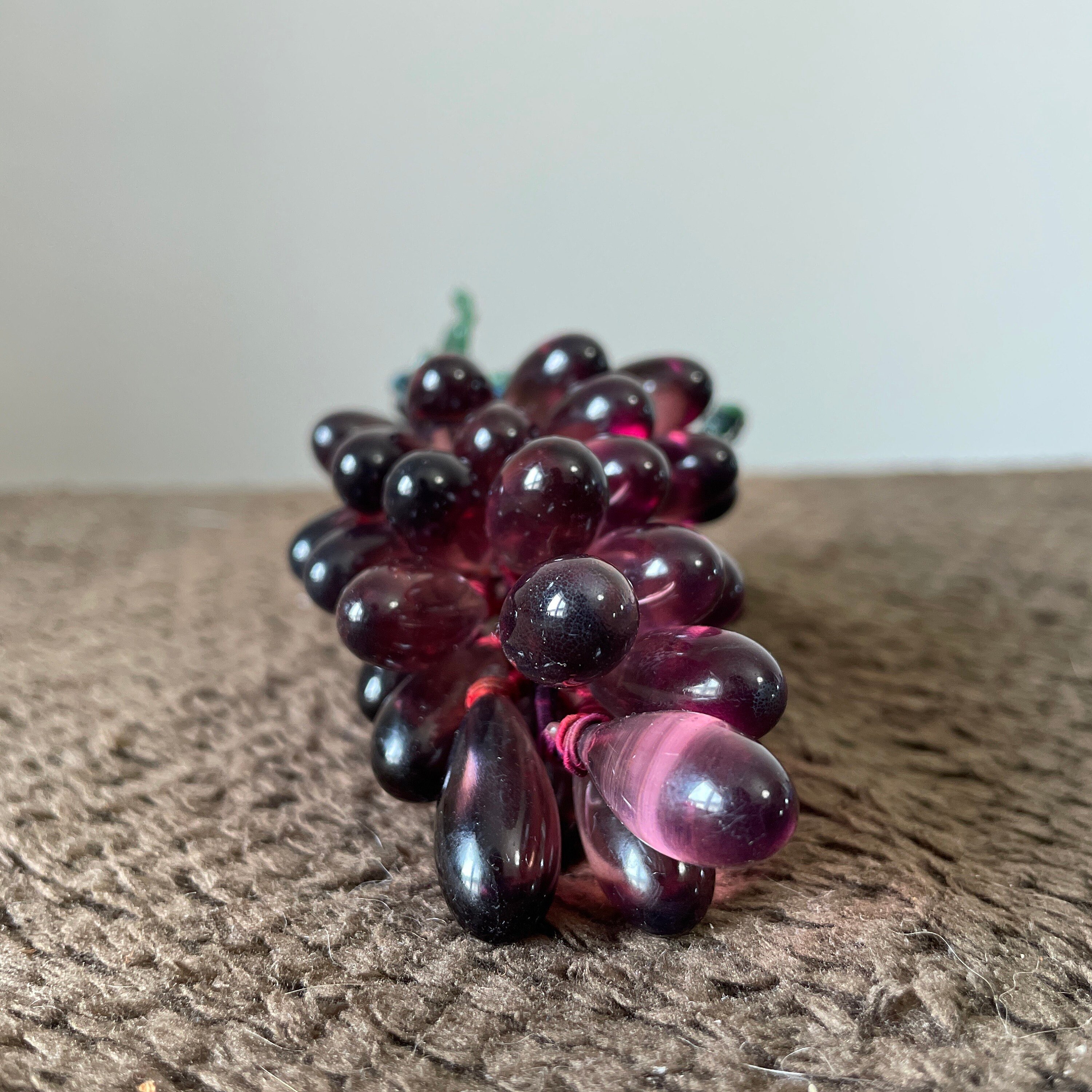 Purple Glass Grapes, Grape Cluster, Tabletop Decor, Wine, Glass Fruit ...