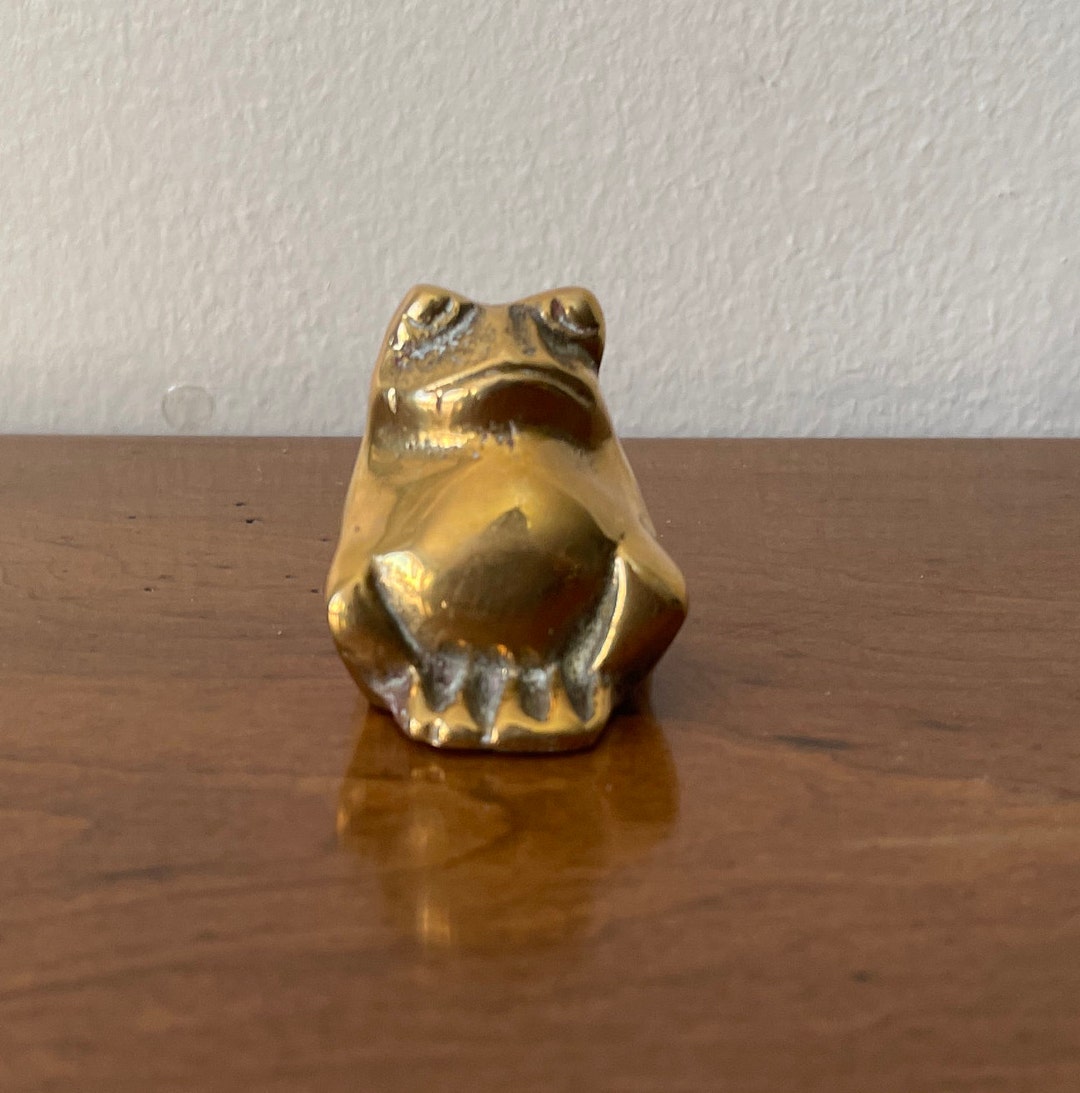 Brass Miniature Frog, Tiny Frog, Amphibian, Vintage, Handcrafted, Frog ...