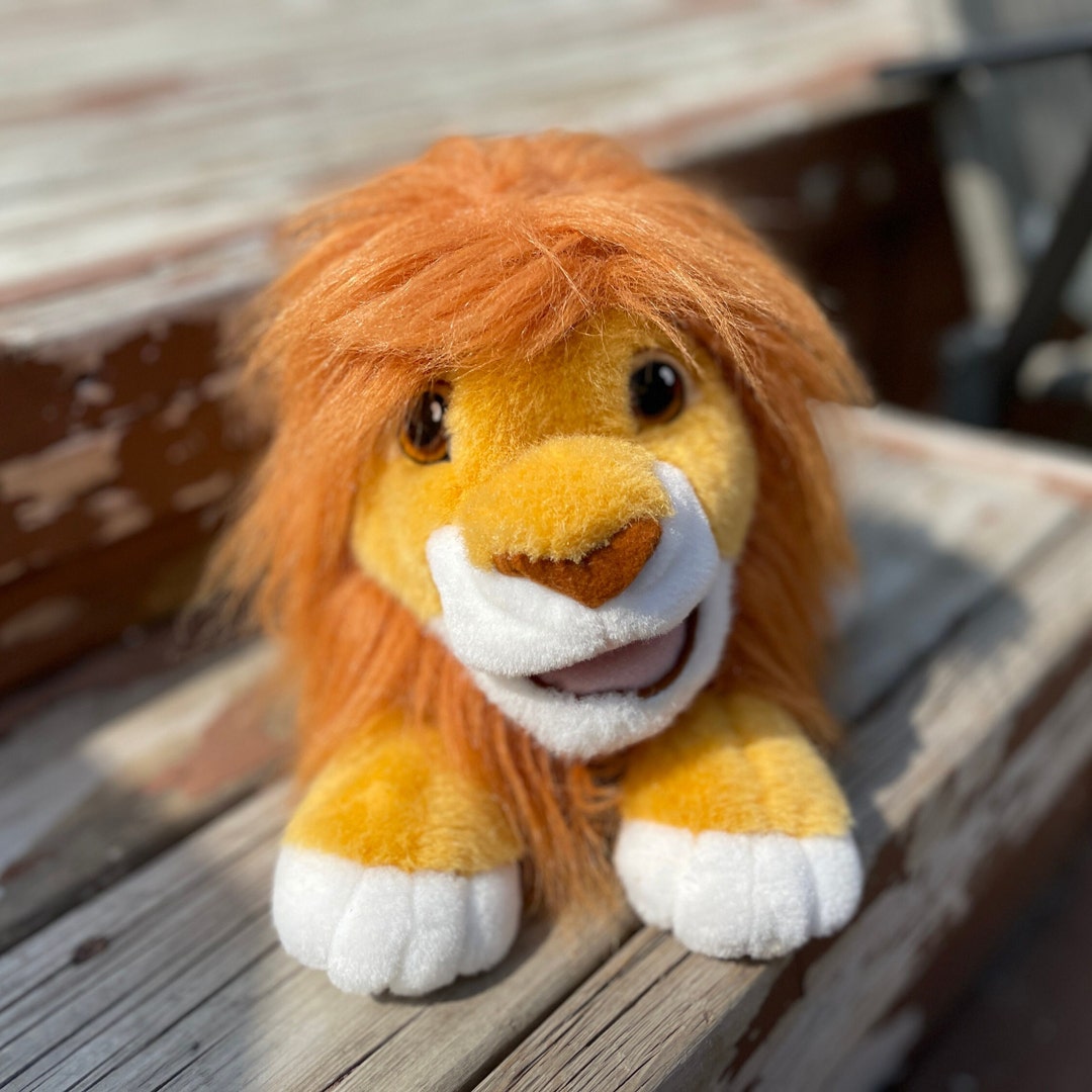 Roaring Simba Hand Puppet, the Lion King, Disney, 1993, Plush, Battery ...