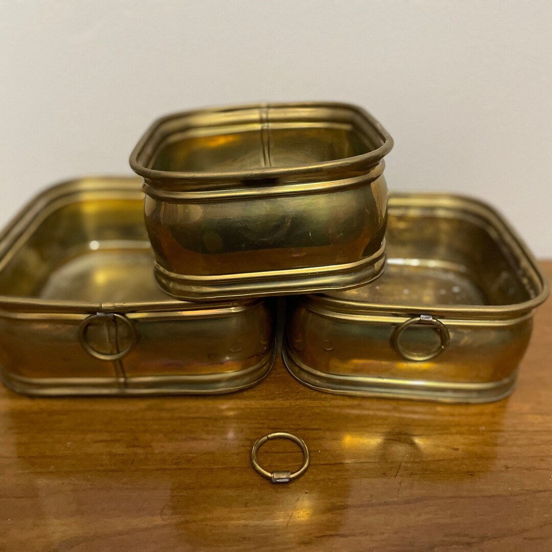 Brass Nesting Planters, Set of 3, Indoor Plants, Outdoor Plants ...