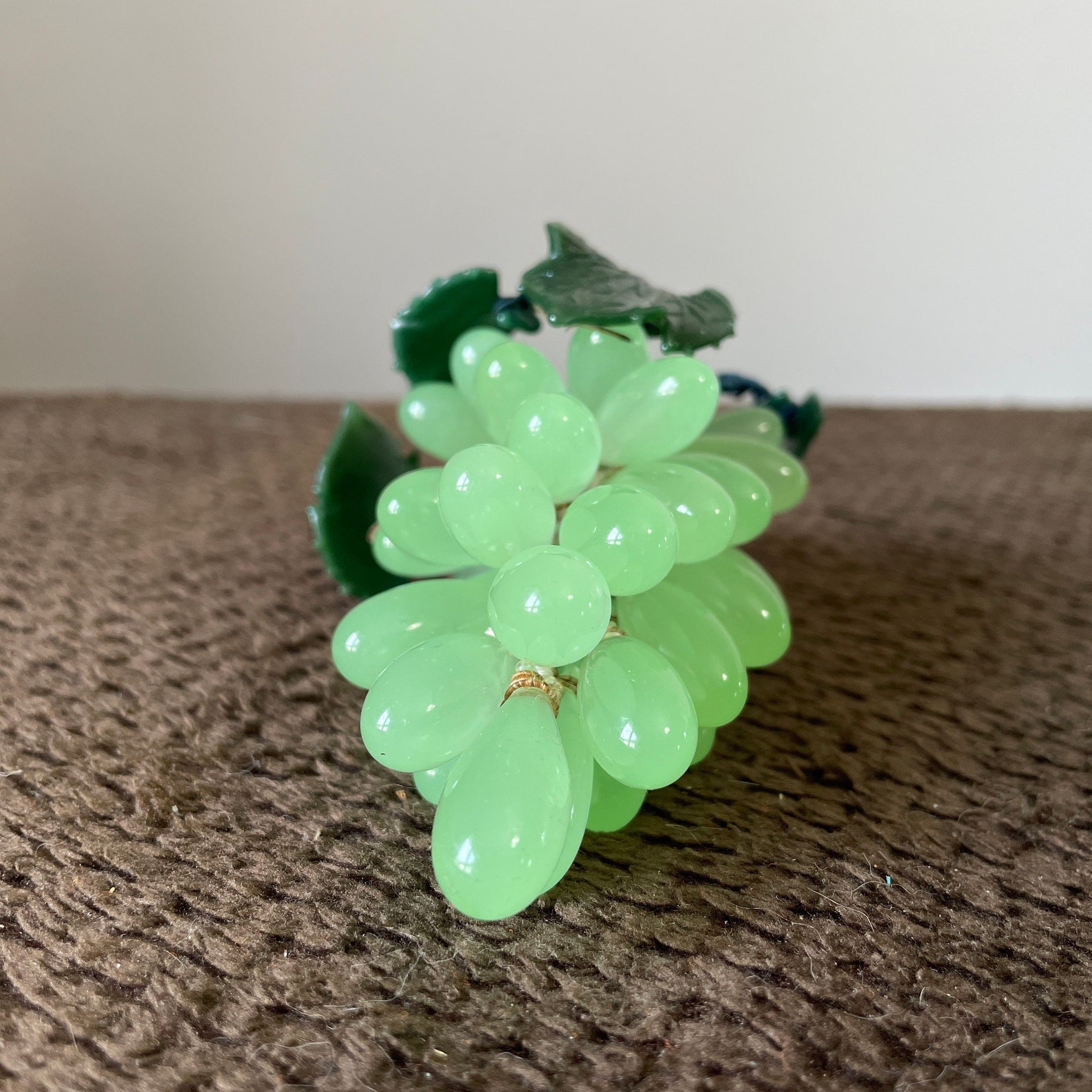 Green Glass Grapes, Grape Cluster, Tabletop Decor, Wine, Glass Fruit ...