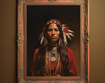 60 Beautiful American Indian Women, Digital Art Print, Girl Printable ...