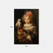 Baroque Girl & Bird Print - Etsy