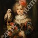 Baroque Girl & Bird Print - Etsy