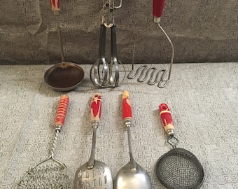 Red kitchen decor | Etsy