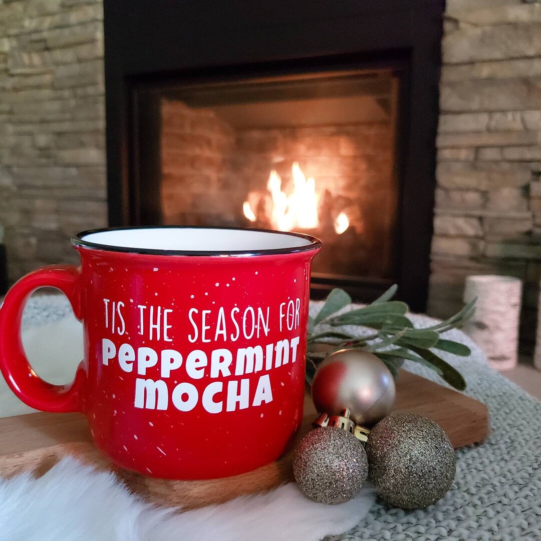 Peppermint Mocha Speckled Campfire Coffee Mug Camping Mug - Etsy