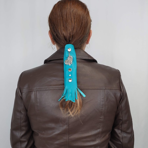 Leather Motorcycle Hair Wrap - Etsy