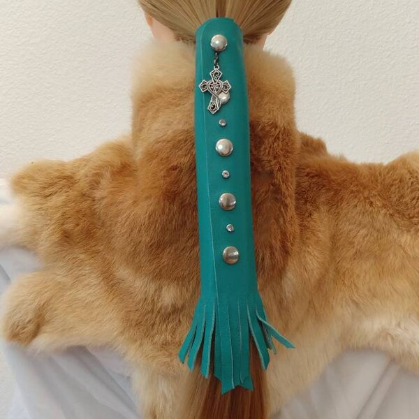 Leather Motorcycle Hair Wrap - Etsy