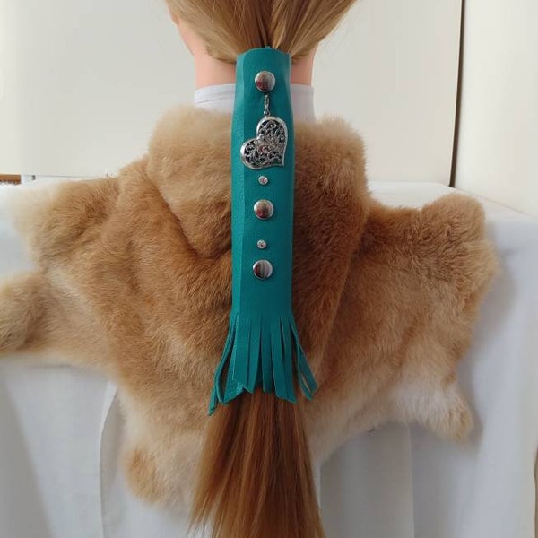 Leather Motorcycle Hair Wrap - Etsy
