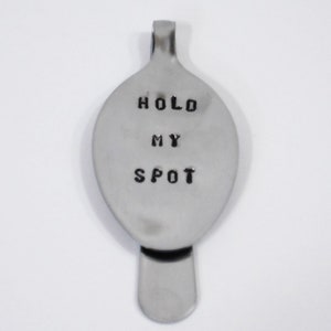 Bookmark, Hold My Spot, Stamped Spoon, Flatware Bookmark, Recycled ...