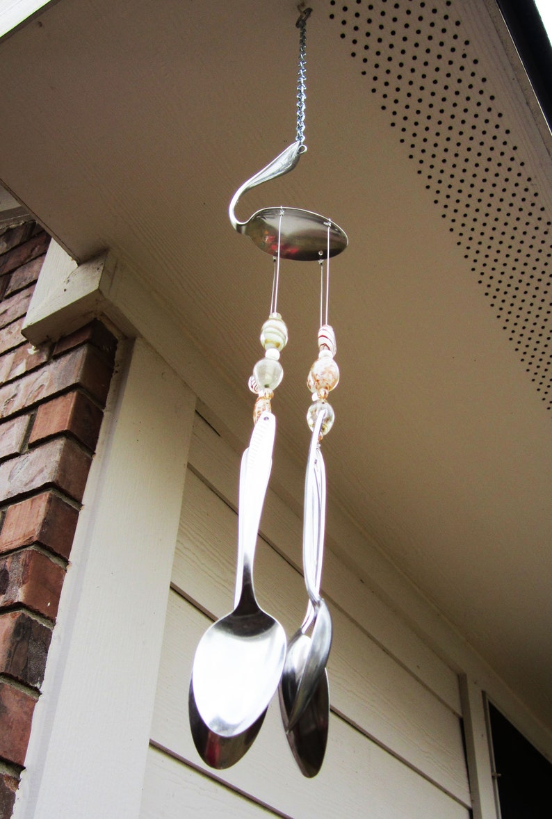 Recycled Silverware Wind Chime. Upcycled Flatware Wind Chime. Spoon ...