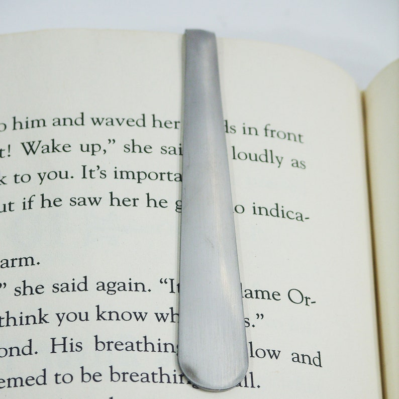 Bookmark, Hold My Spot, Stamped Spoon, Flatware Bookmark, Recycled ...