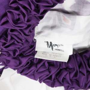 Vintage MAMO HOWELL Hawaiian Aloha Muumuu White Purple Red Floral Sz 10 ...