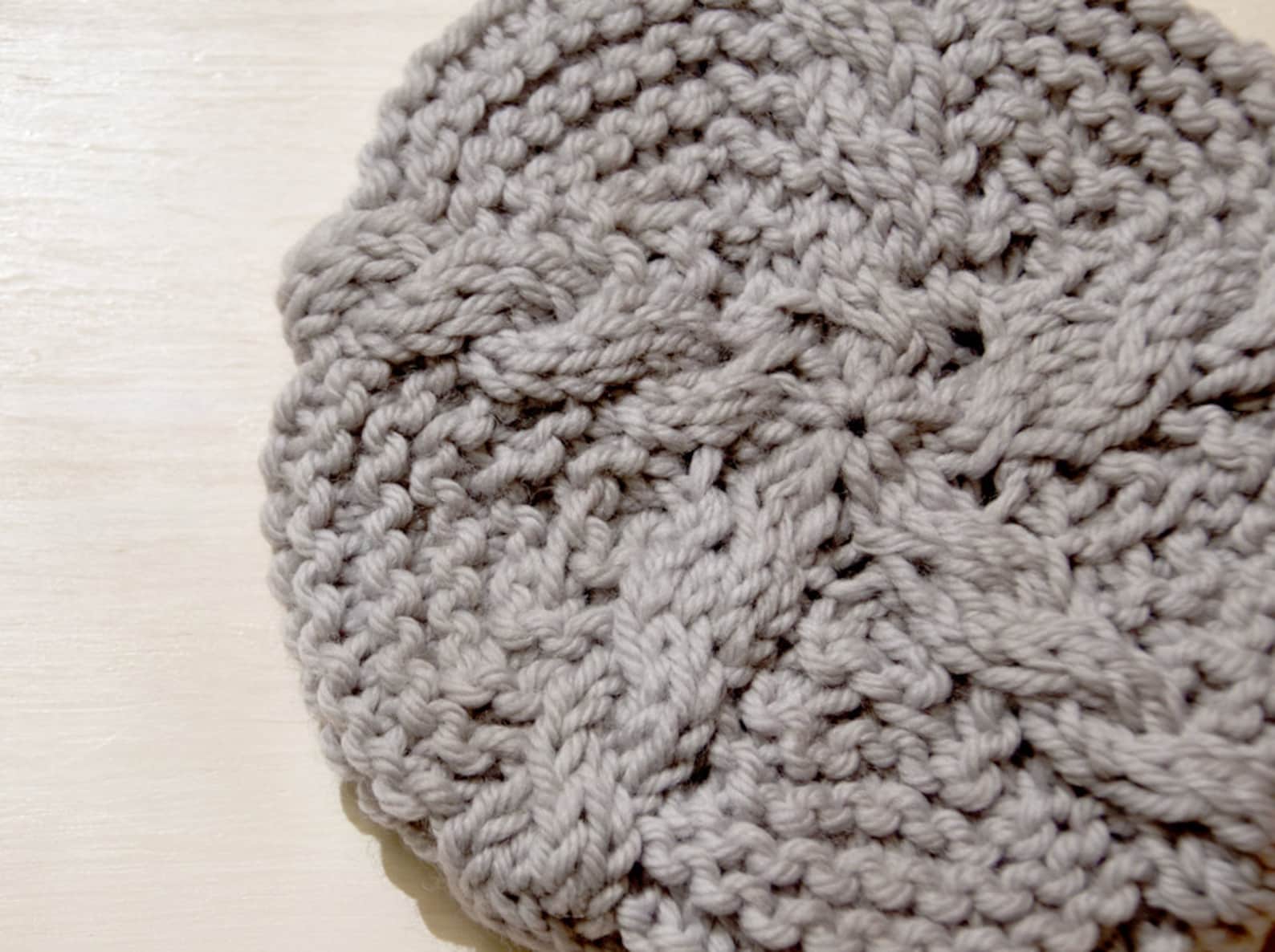 Cable Beret Knitting Pattern. Beret Knitting Pattern. Hat. Knitting ...
