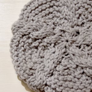 Cable Beret Knitting Pattern. Beret Knitting Pattern. Hat. Knitting ...