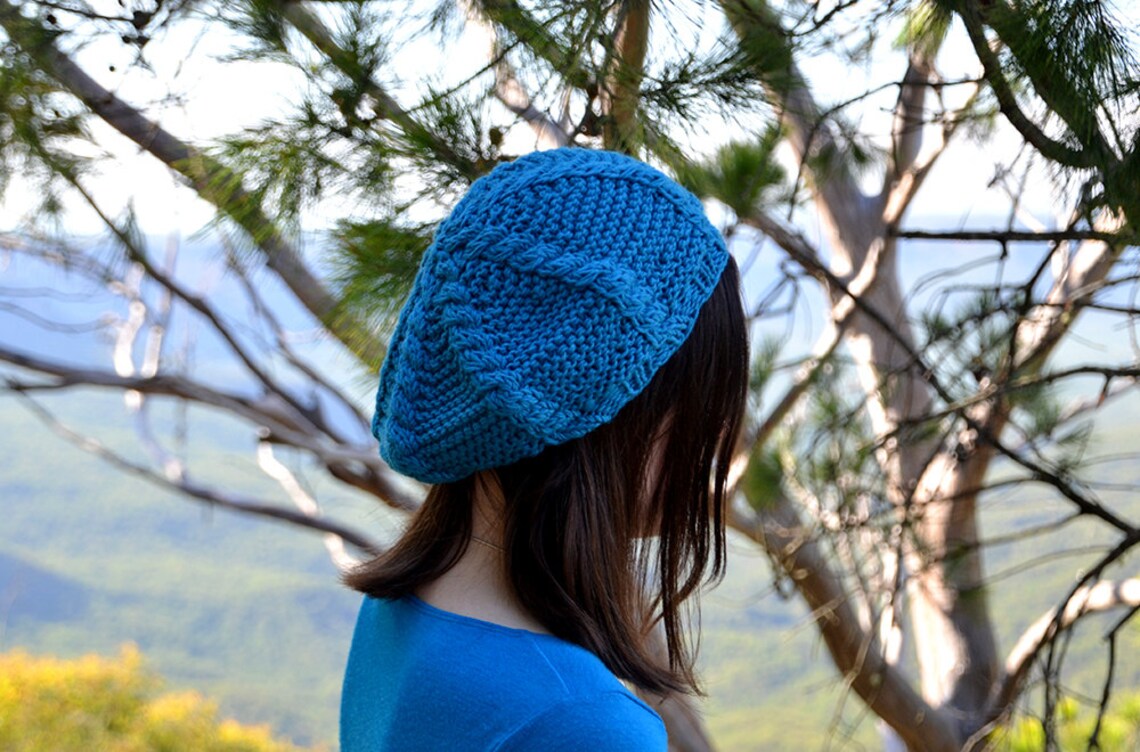 Cable Beret Knitting Pattern. Beret Knitting Pattern. Hat. Knitting ...