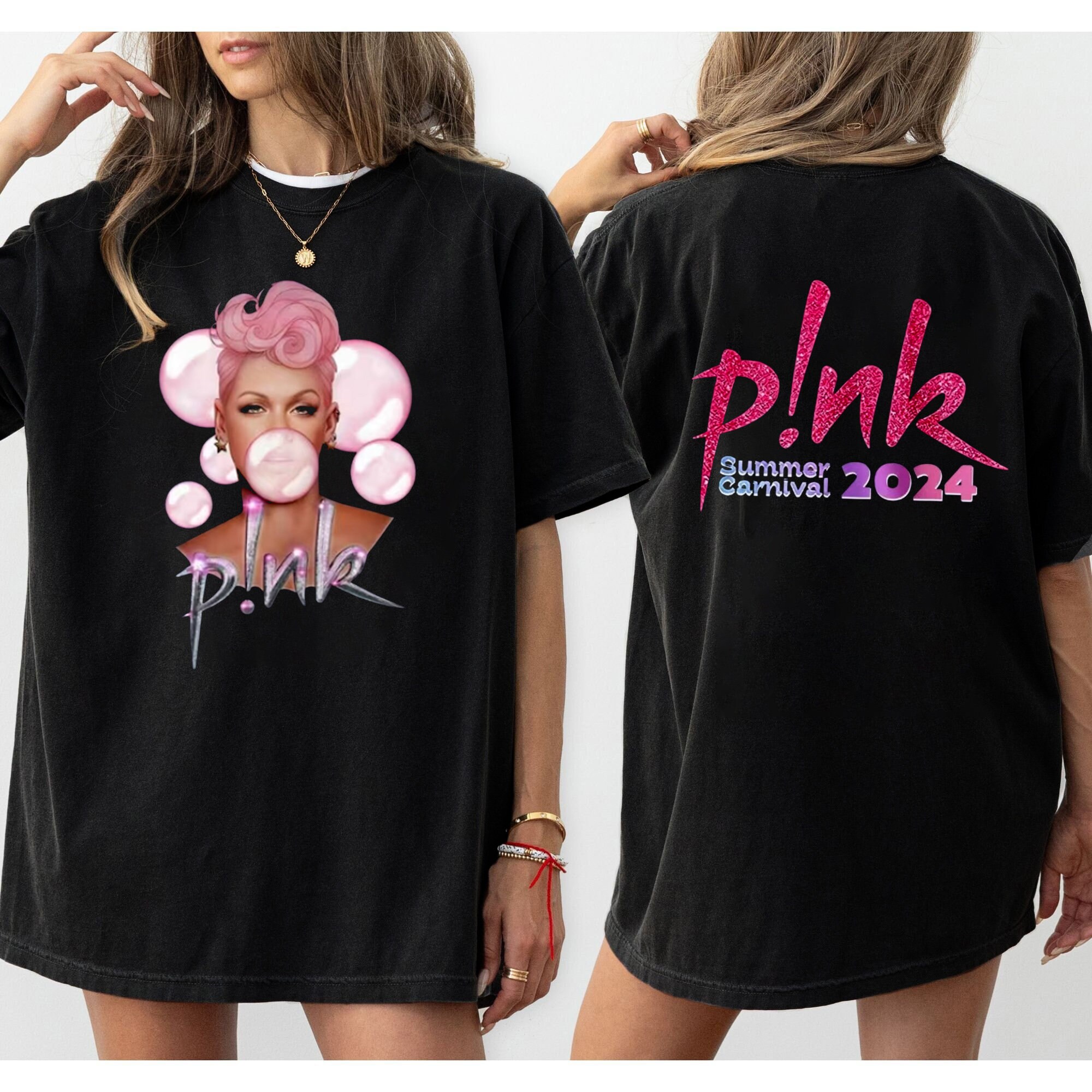 P!nk Pink Singer Summer Carnival 2024 Tour Shirt, Music Tour 2024 Shirt ...