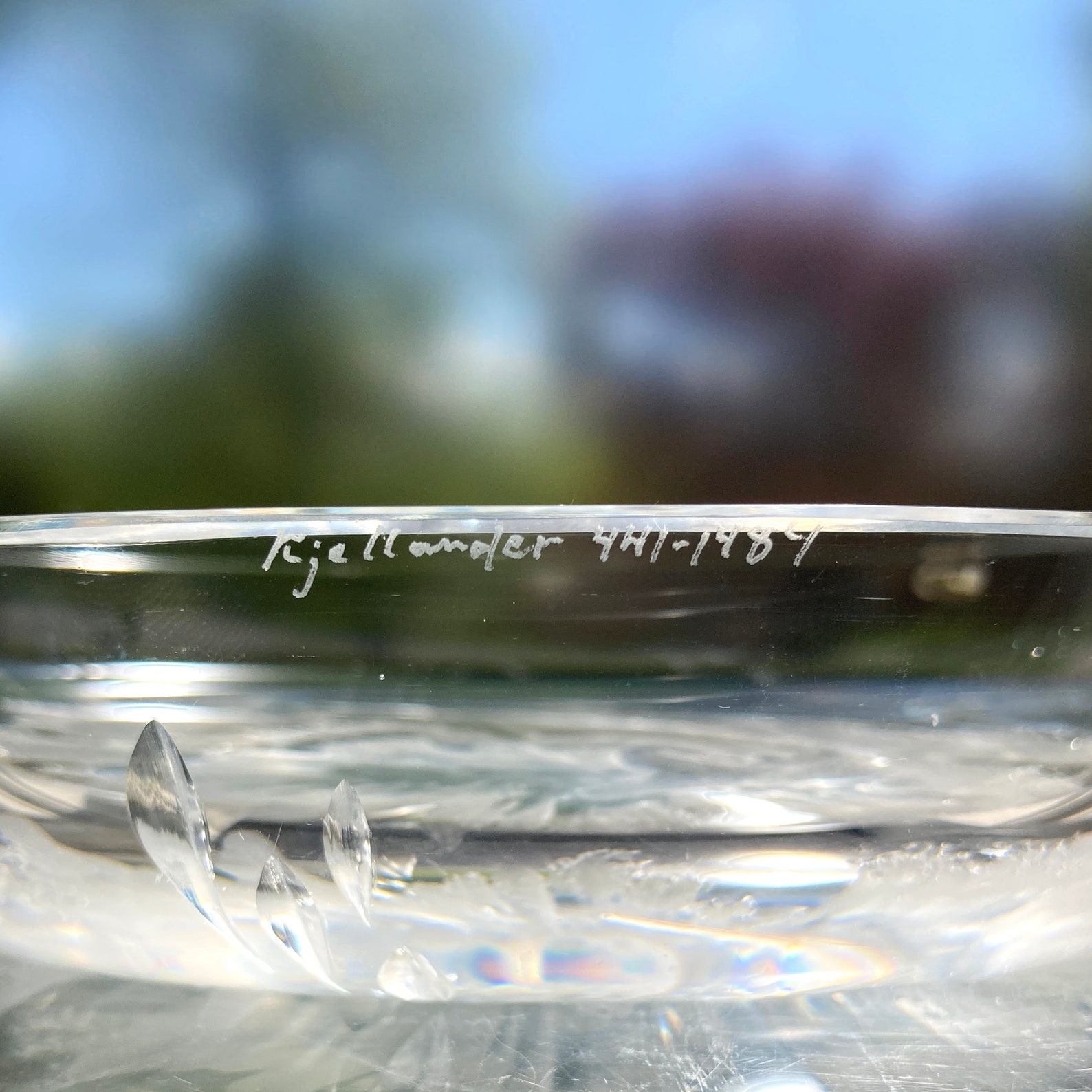 Kjellander Shallow Bowl or Candy Dish Copper Wheel Engraved - Etsy