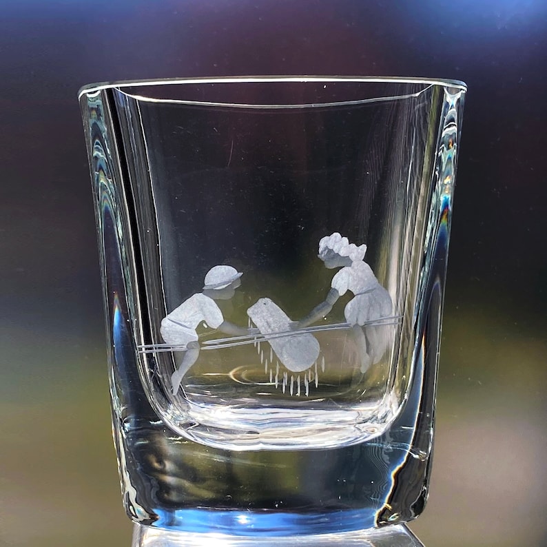 Smålandshyttan Glassworks 1960s Copper-wheel Engraved Design, Children ...