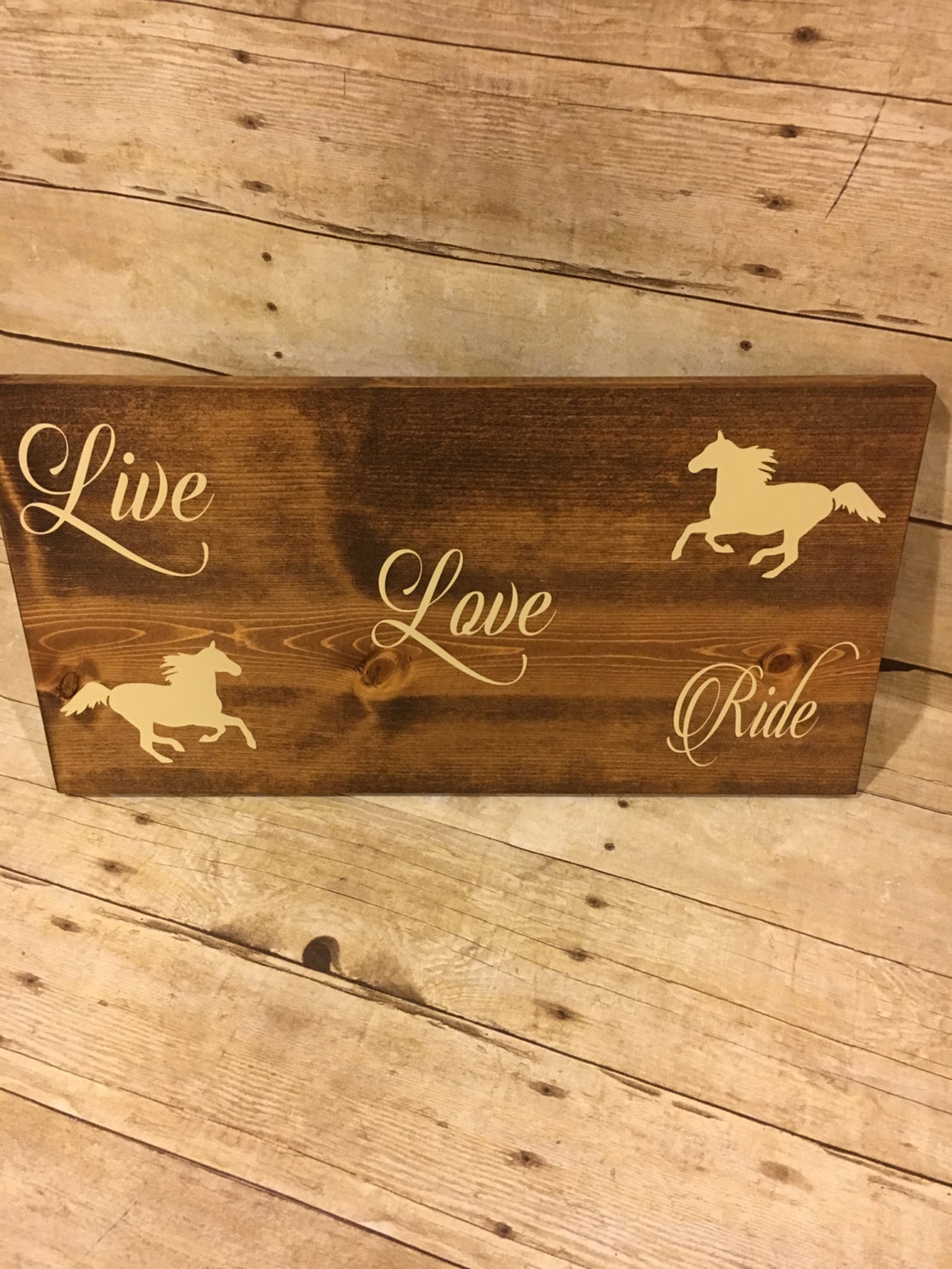 Live Love Ride Horse Riding Sign Gift for Horse Lovers - Etsy