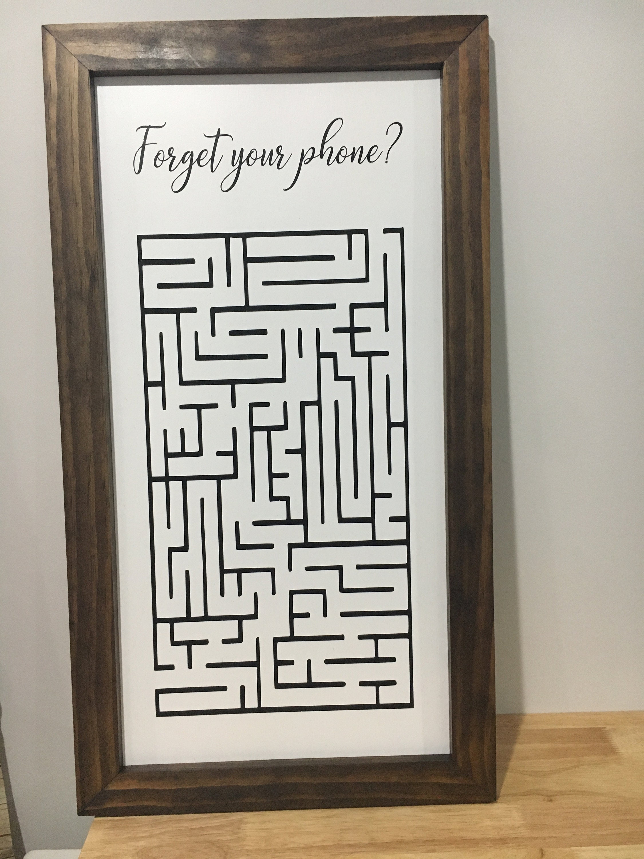 Forget Your Phone Maze Sign Bathroom Sign Funny Bathroom - Etsy Singapore