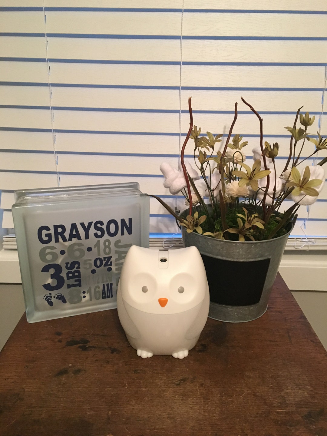 Baby Birth Stats - Glass Block - Baby Birth Stats Glass Block - Nursery ...