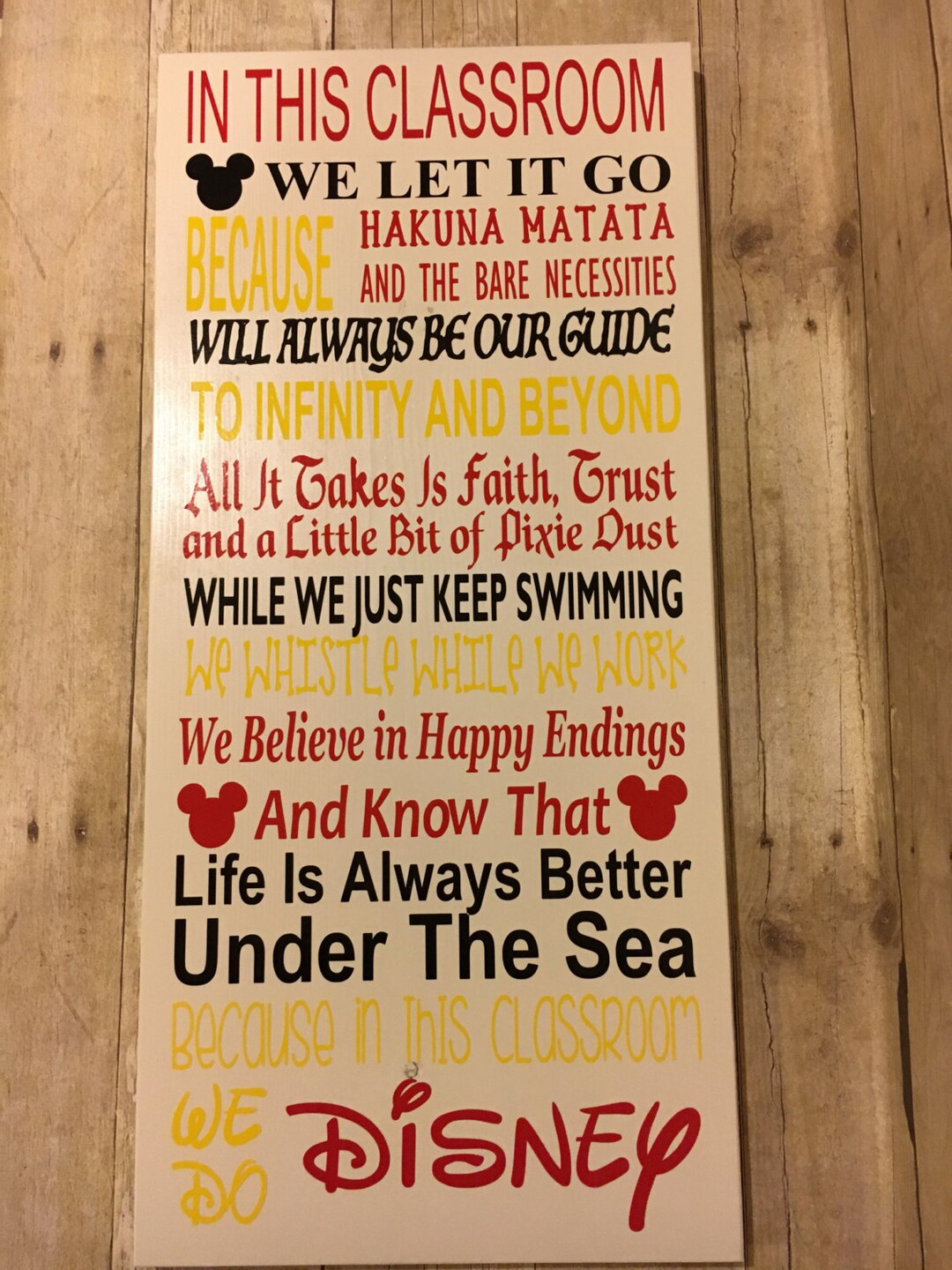 In This Classroom We Let It Go, We Do Disney, Classroom Decor, Teacher ...