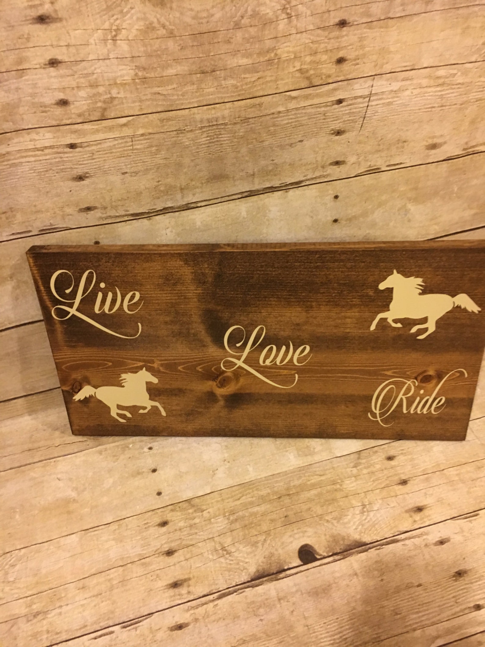Live Love Ride - Horse Riding Sign - Gift for Horse Lovers - Cowgirl ...