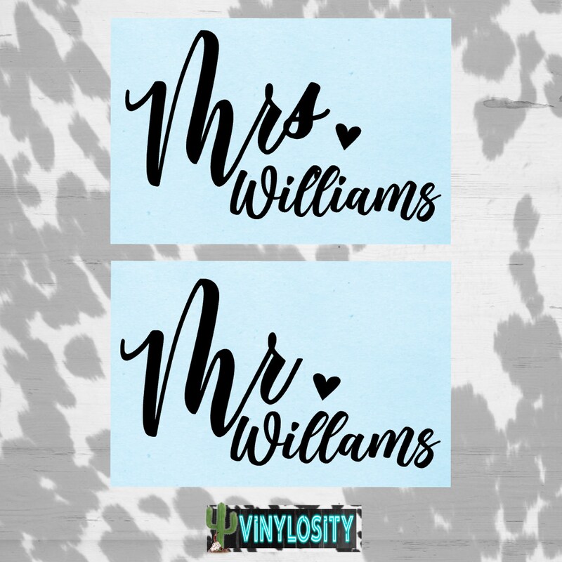 Mr and Mrs Decal - Etsy