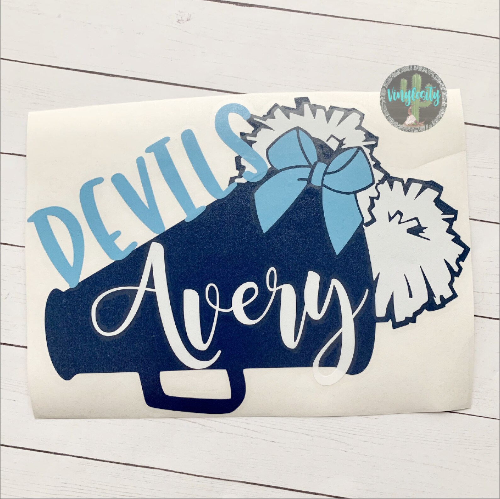 Cheerleading Decal Cheerleader Decal Megaphone Decal Personalized Decal ...