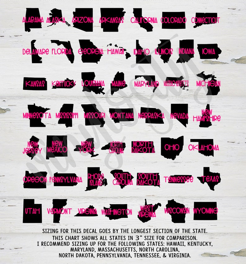 ALL STATES AVAILABLE Floral Texas Monogram Decal Texas - Etsy