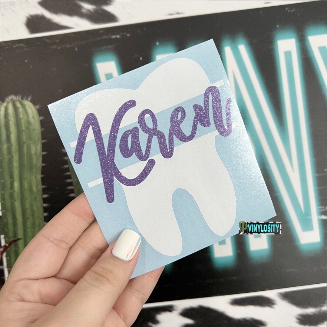 Monogram Tooth Vinyl Decal | Dentist Monogram | Dental Hygienist ...