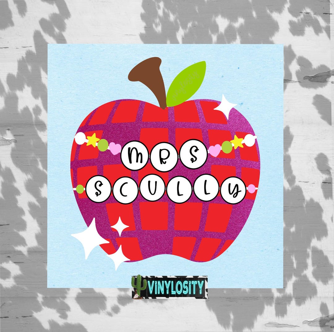 Monogram Friendship Bracelet Apple Decal Teacher Monogram Decal ...